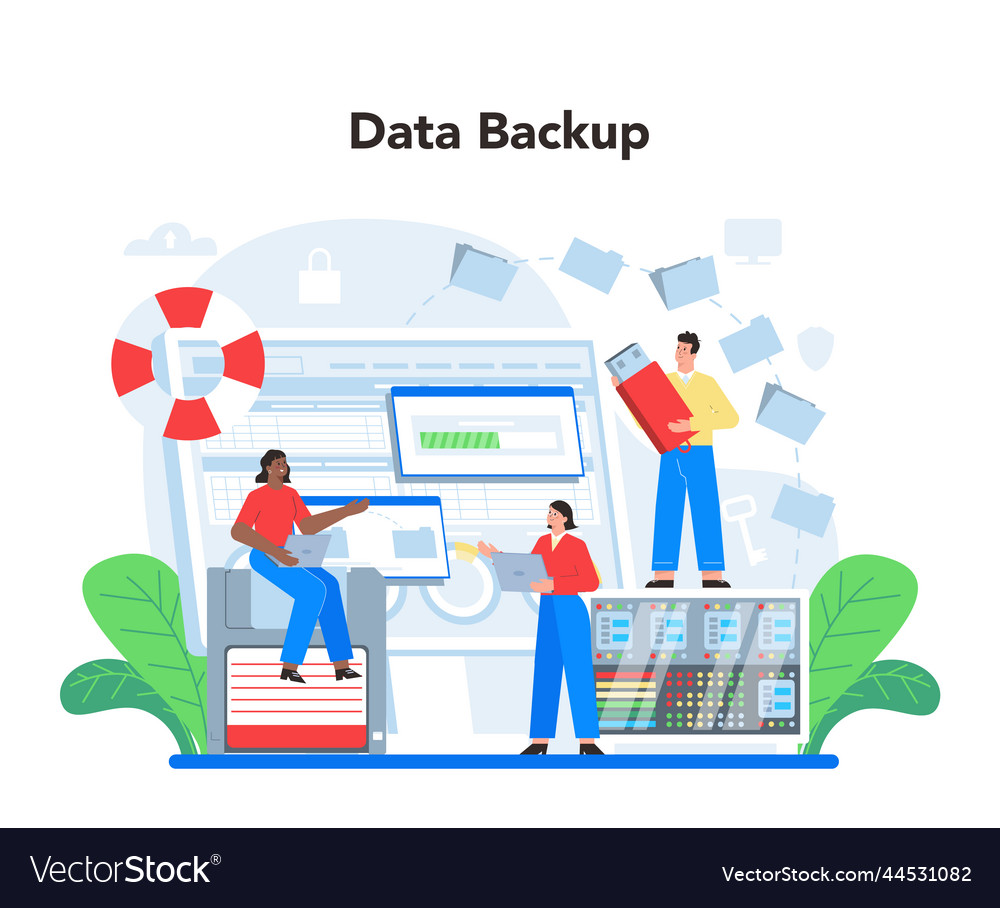 Data base administrator concept admin or manager Vector Image