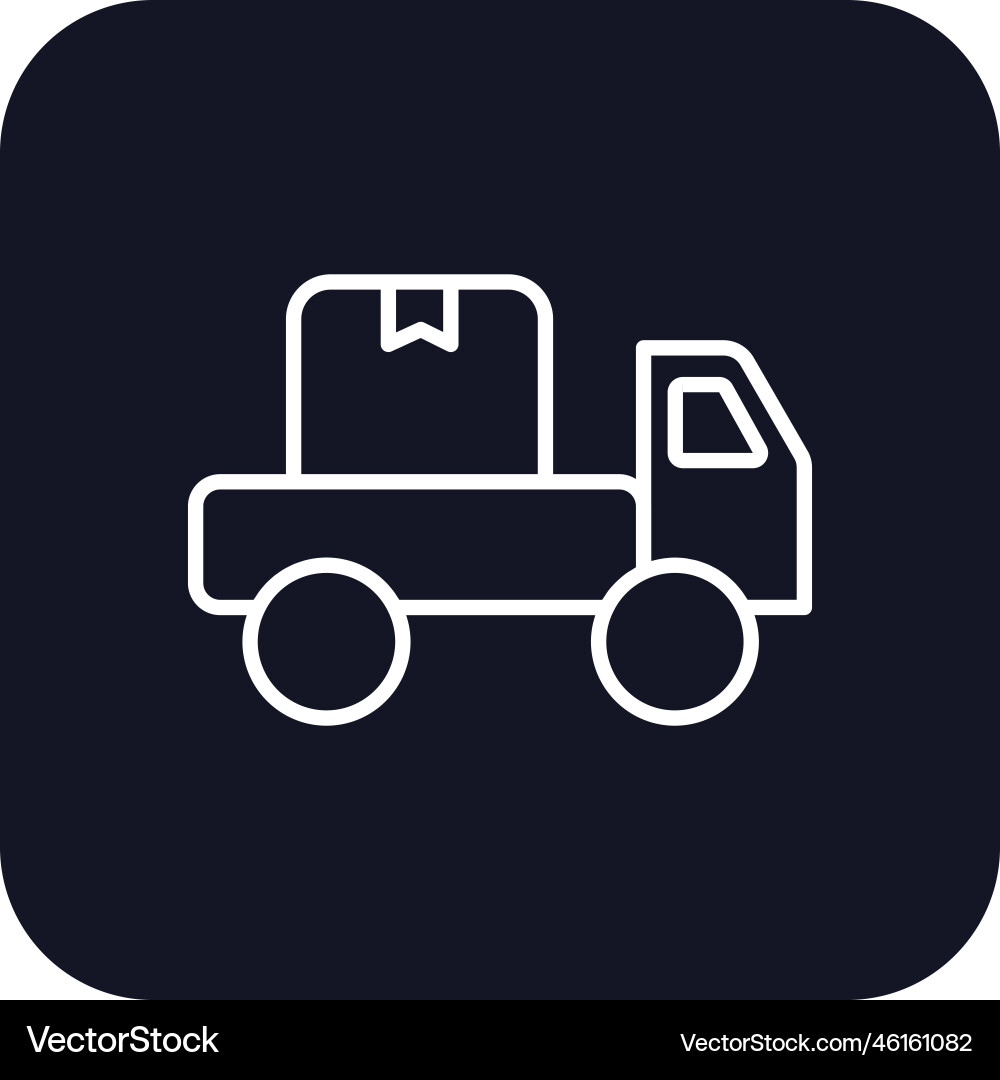 Delivery pickup service icons with black Vector Image