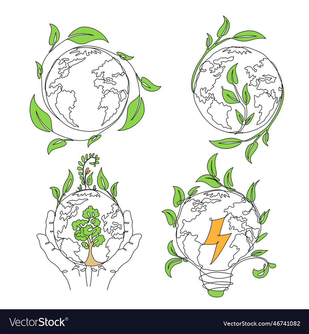 Eco friendly world go green energy environment Vector Image