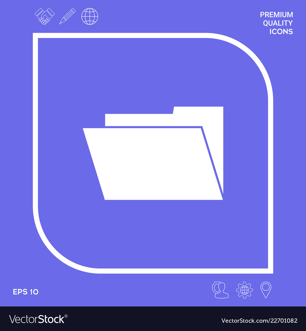 Folder symbol icon graphic elements Royalty Free Vector