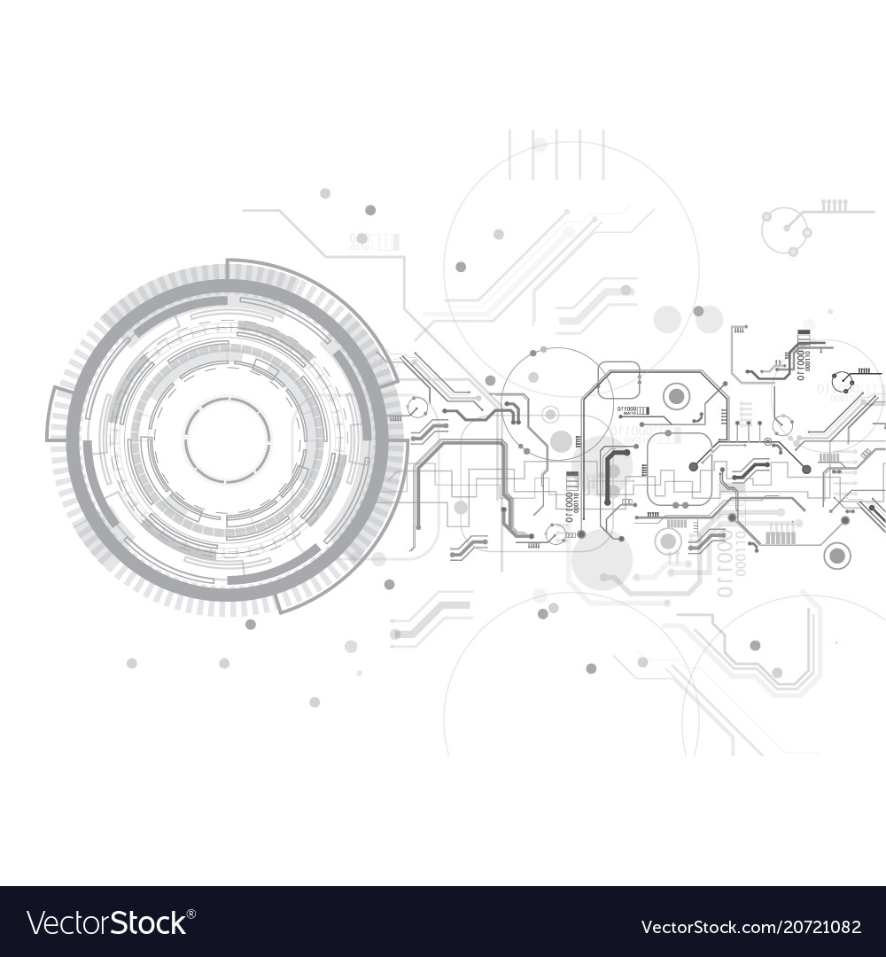 Grey circle technology background Royalty Free Vector Image Grey circle technology background Royalty Free Vector Image