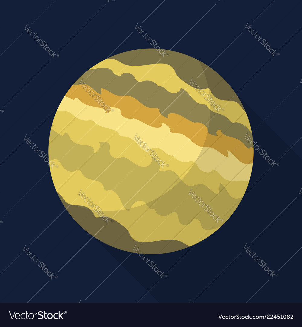 Jupiter planet icon flat style Royalty Free Vector Image Jupiter planet icon flat style Royalty Free Vector Image