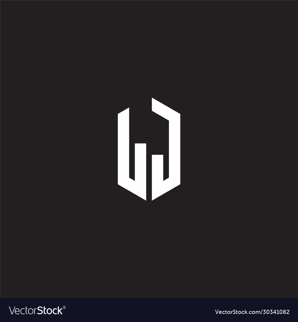 Lj logo monogram with hexagon shape style design Vector Image