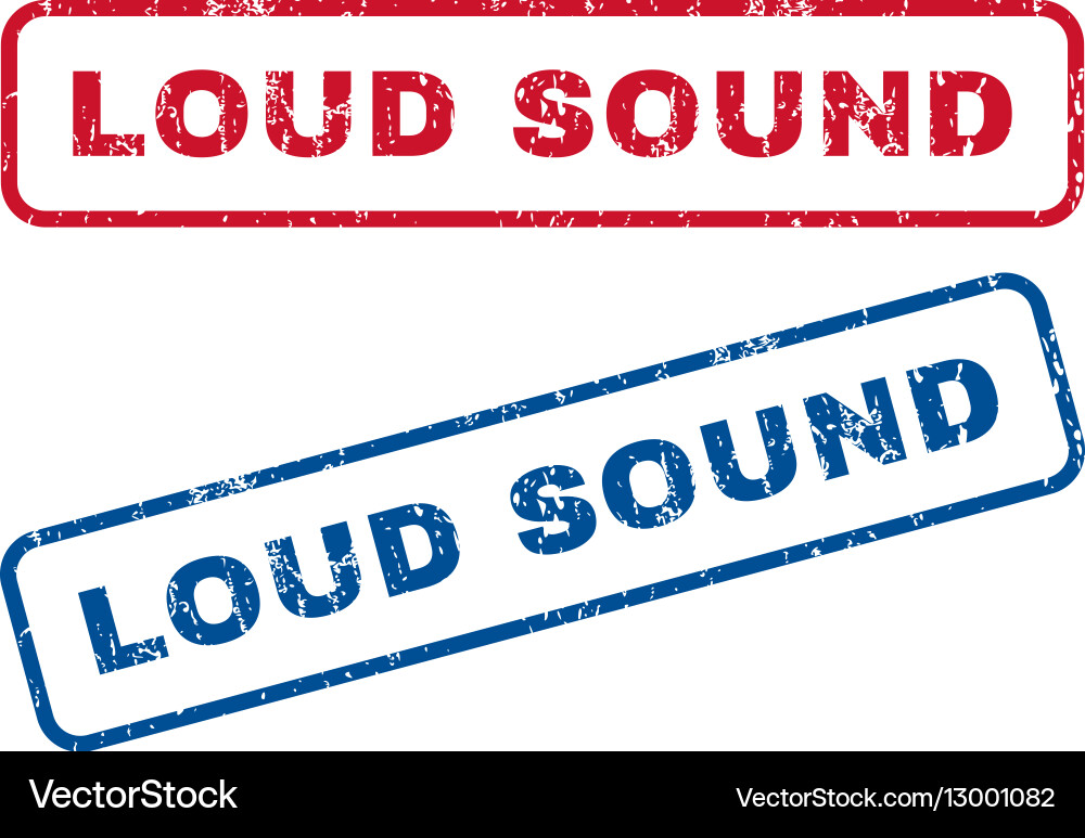 Loud sound rubber stamps Royalty Free Vector Image