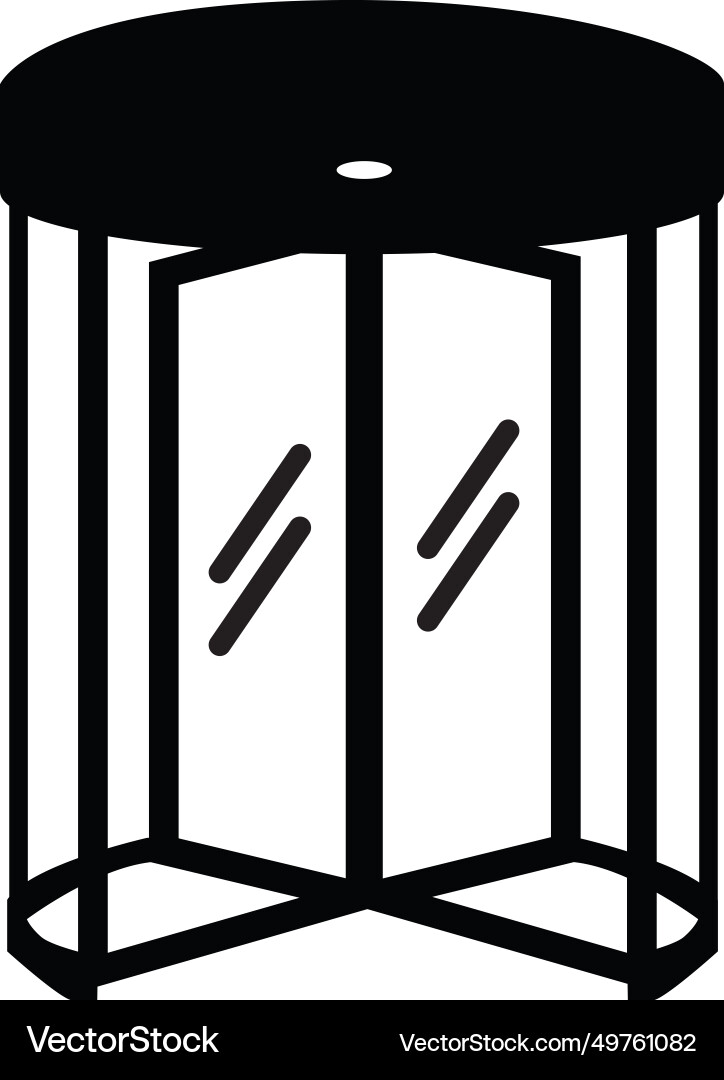 Revolving door icon turning sing Royalty Free Vector Image