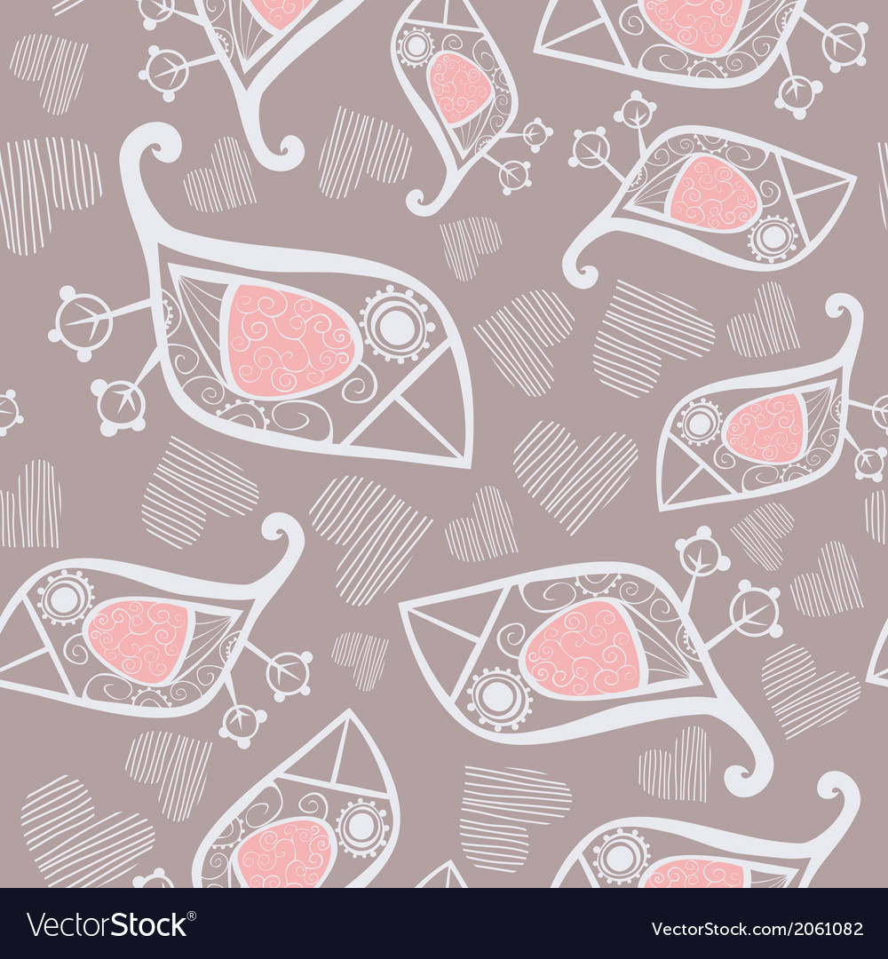 Romantic seamless pattern Royalty Free Vector Image