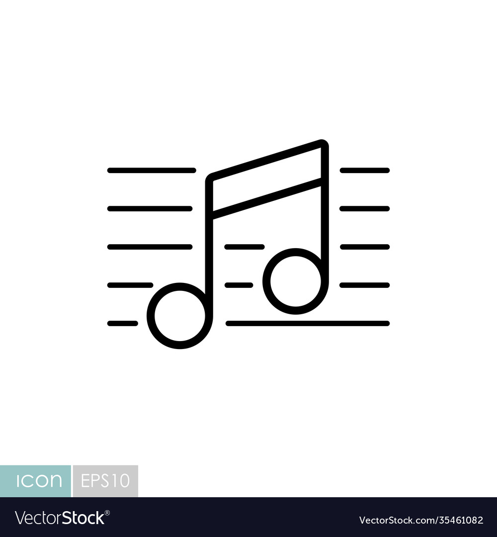 Stave and music notes icon Royalty Free Vector Image