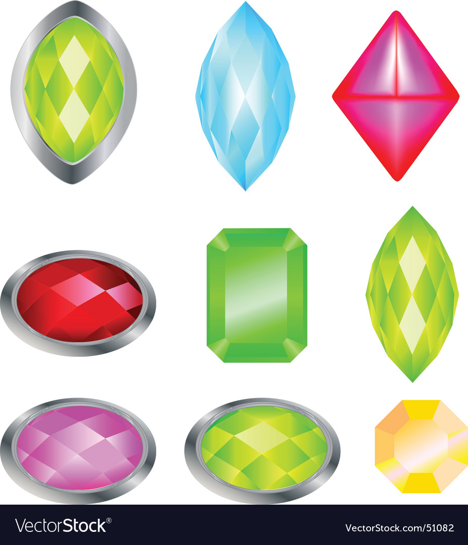 Stone emerald Royalty Free Vector Image - VectorStock