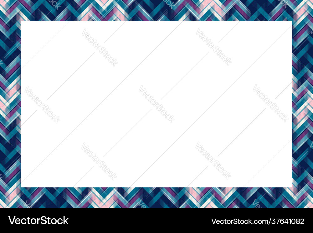 Vintage frame scottish border pattern retro Vector Image