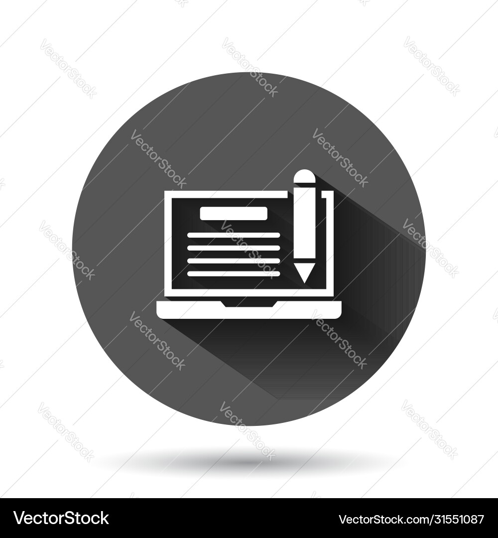 Blogging icon in flat style social media Vector Image
