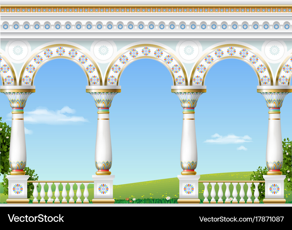 Classical arch of the eastern palace Royalty Free Vector