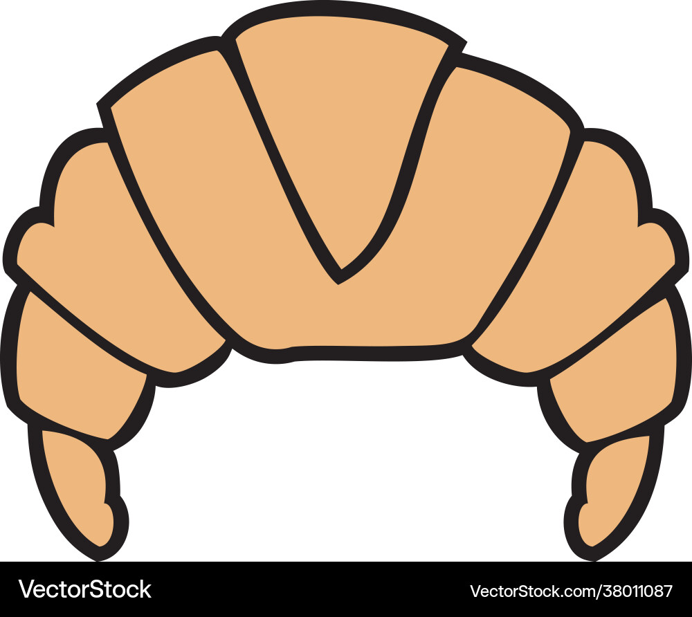 Croissant design in color Royalty Free Vector Image