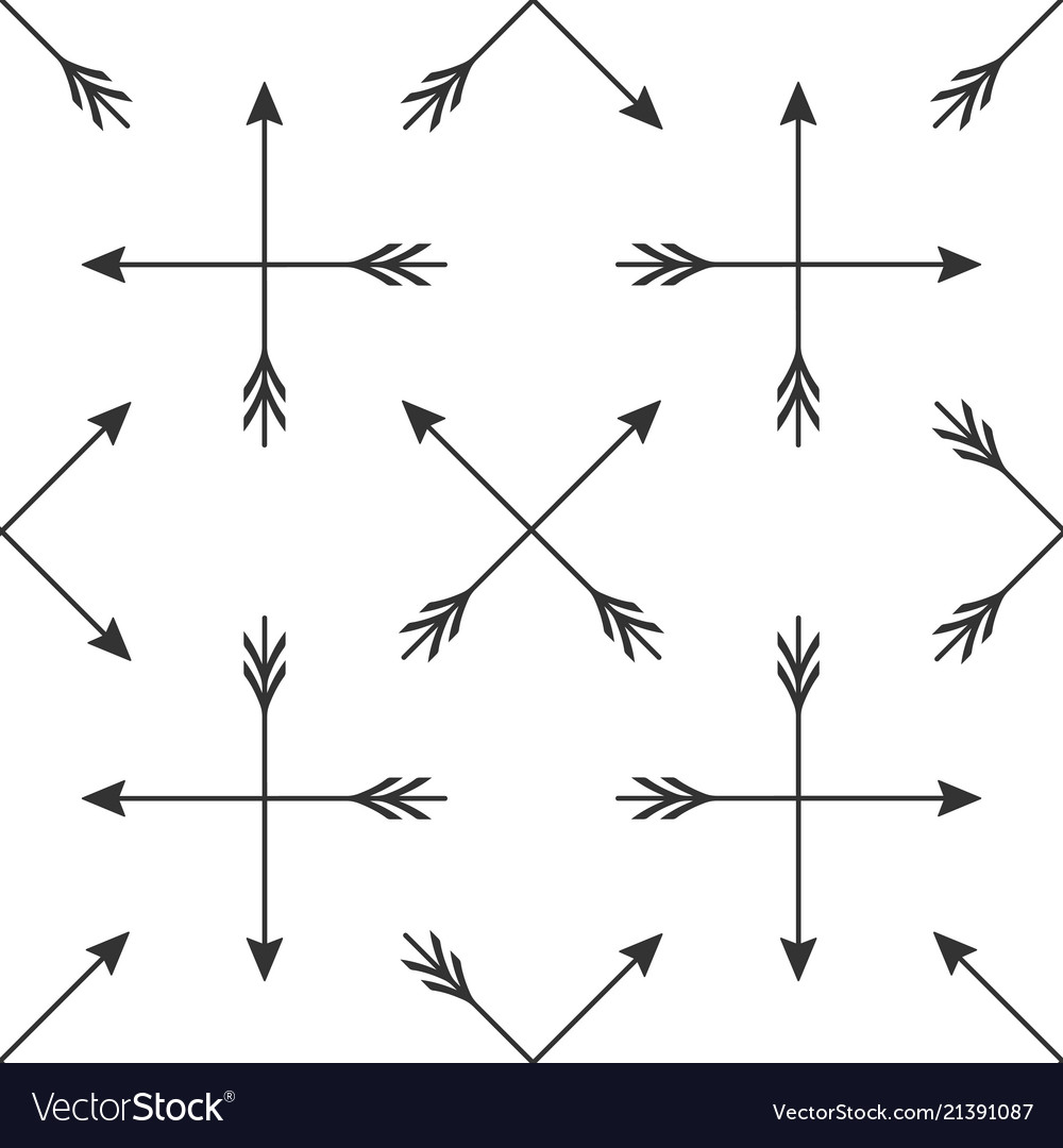 Crossed arrows icon seamless pattern Royalty Free Vector