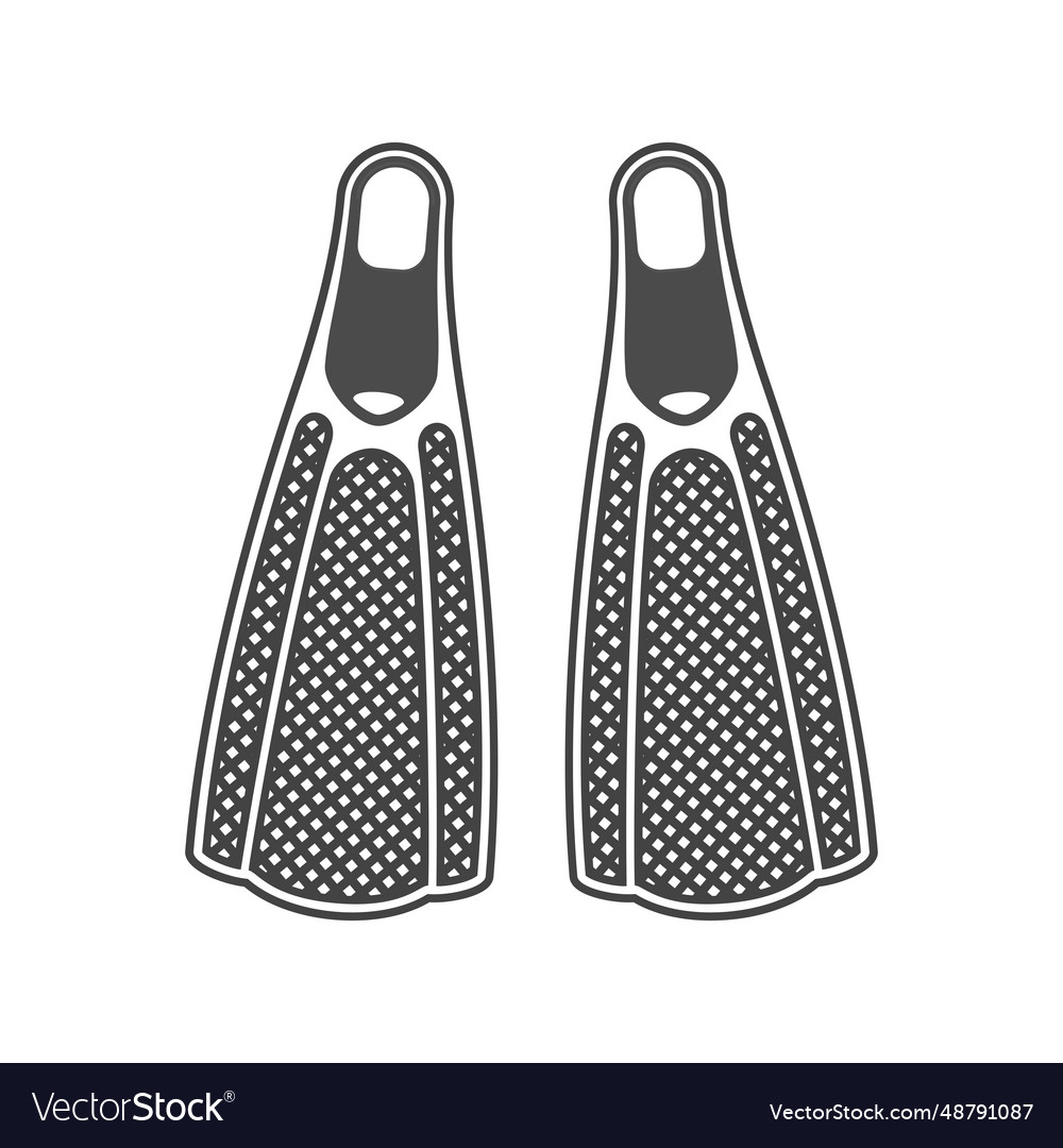 Diving flippers Royalty Free Vector Image - VectorStock