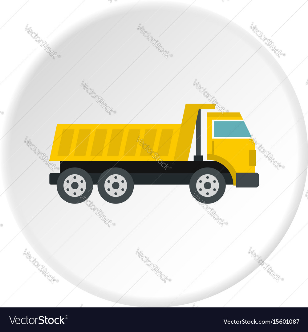 Dumper truck icon circle Royalty Free Vector Image Dumper truck icon circle Royalty Free Vector Image