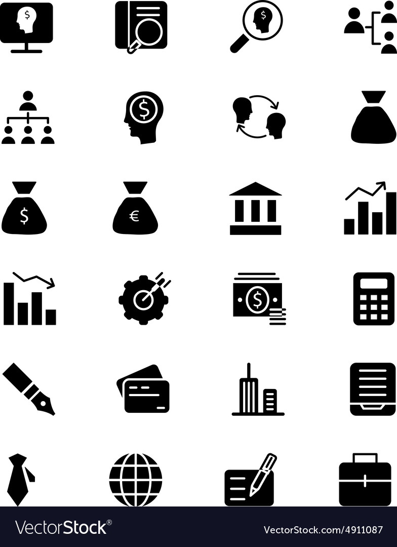 Finance solid icons 1 Royalty Free Vector Image