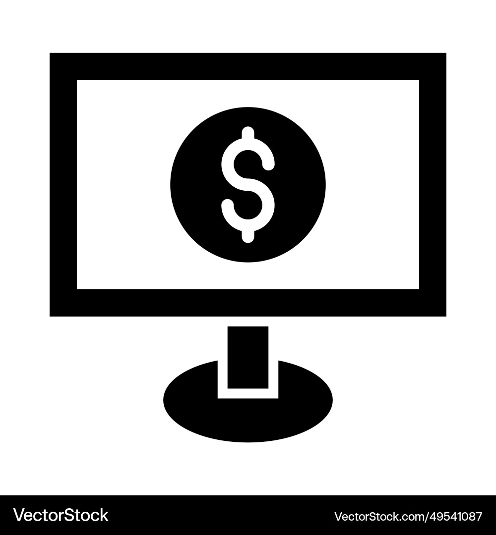 Money making glyph icon for personal Royalty Free Vector