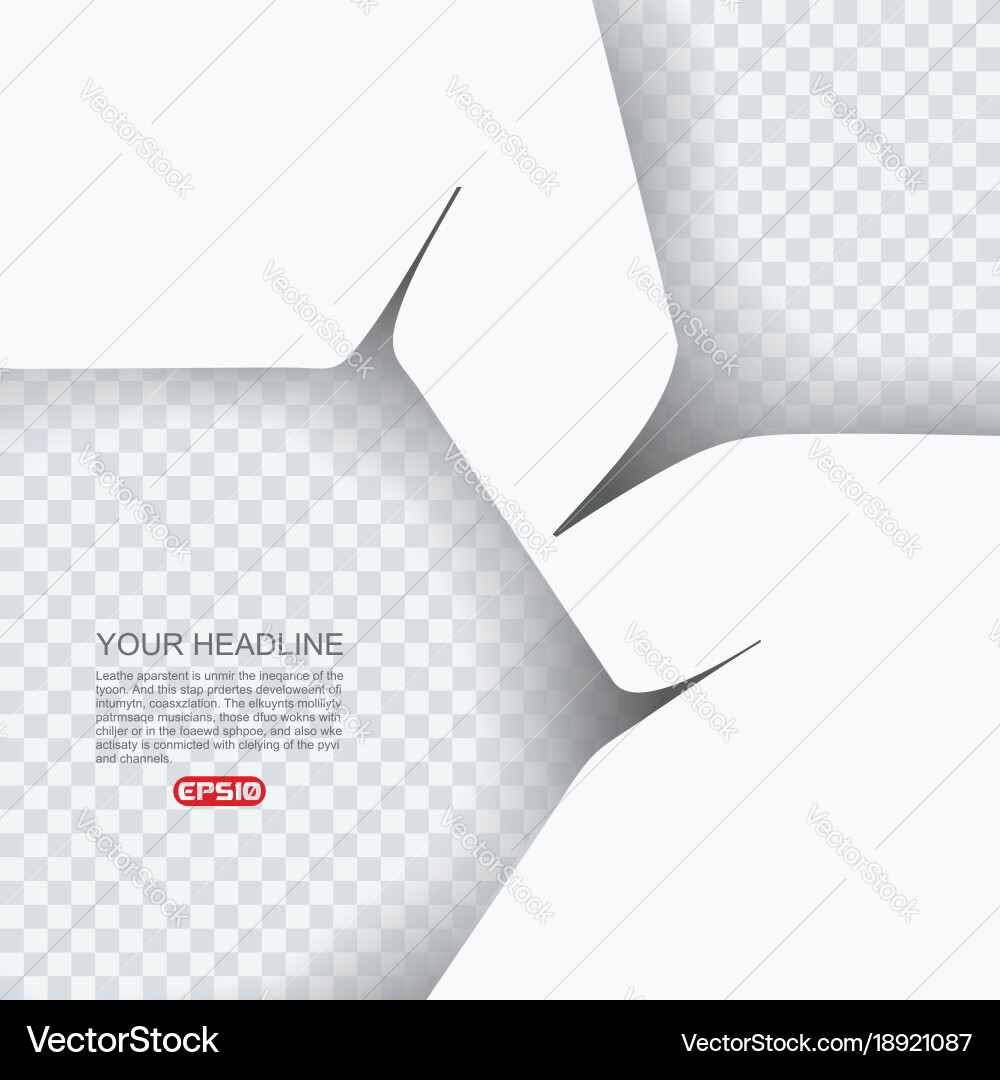 Ragged edges white paper background for your Vector Image