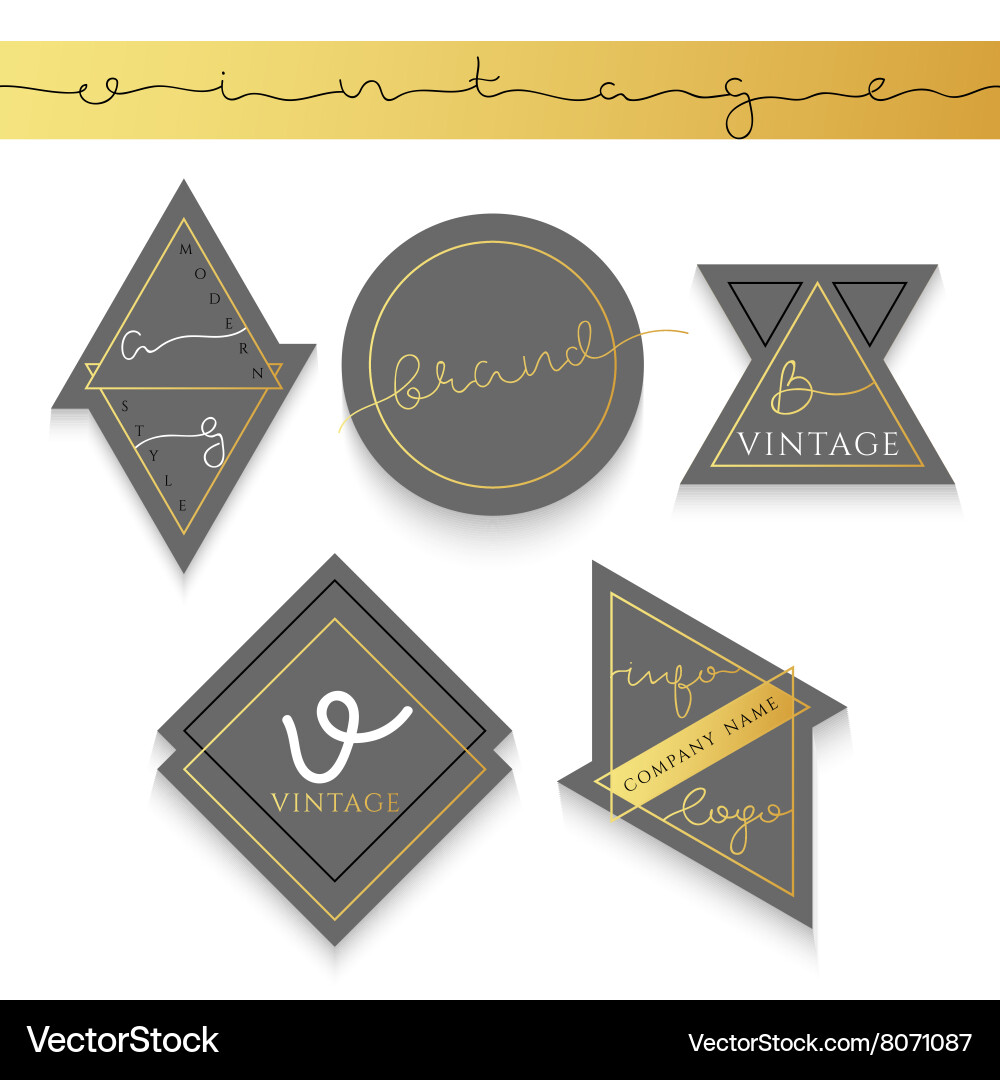 Set 5 label for business Label trademark Vector Image