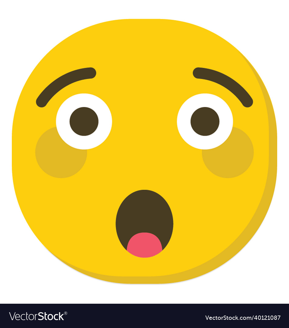 Surprised face Royalty Free Vector Image - VectorStock