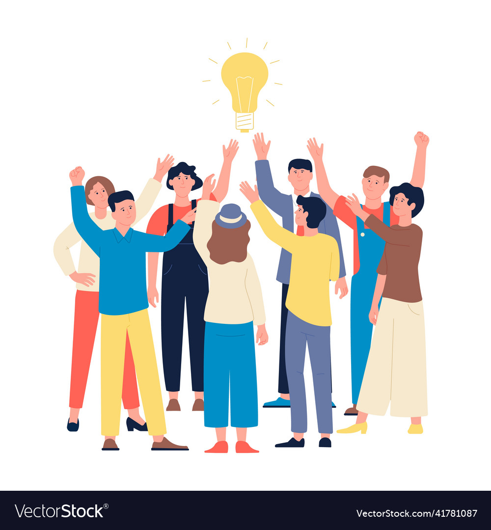 Team brainstorming developers group workshop Vector Image