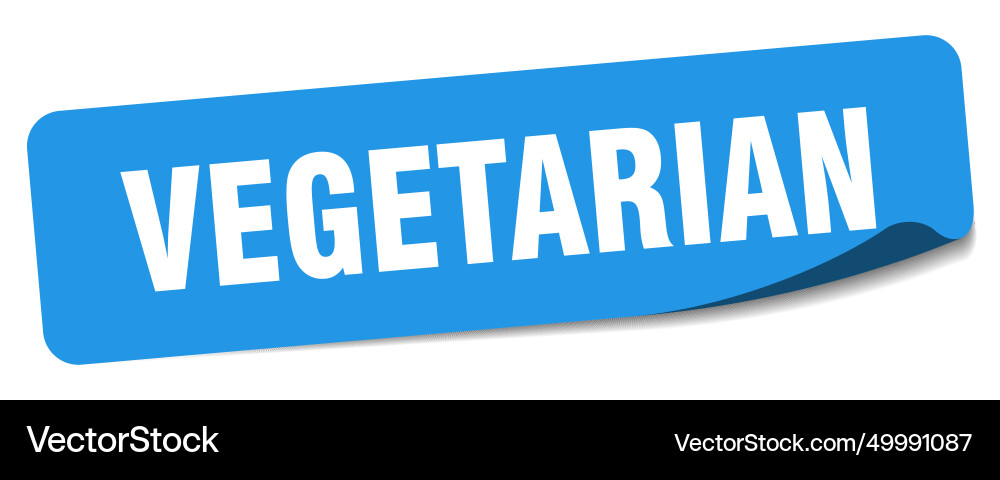 Vegetarian sticker vegetarian label Royalty Free Vector