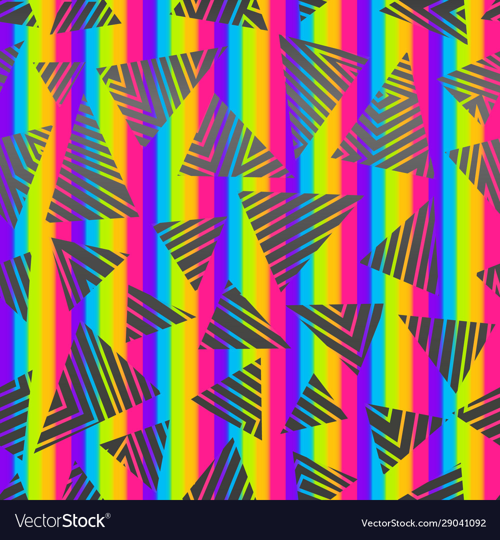 Abstract rainbow triangle pattern Royalty Free Vector Image