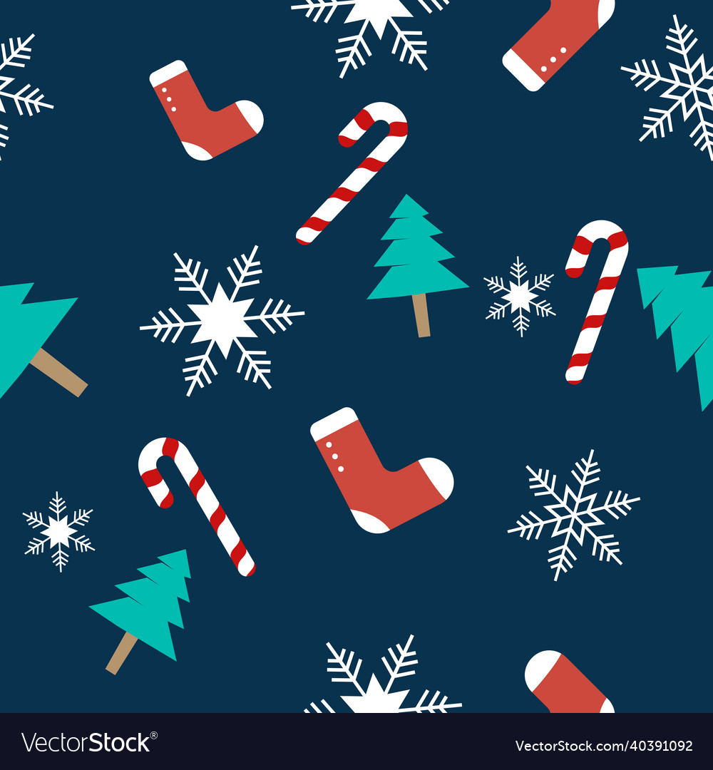 Christmas theme repeat pattern created with Vector Image