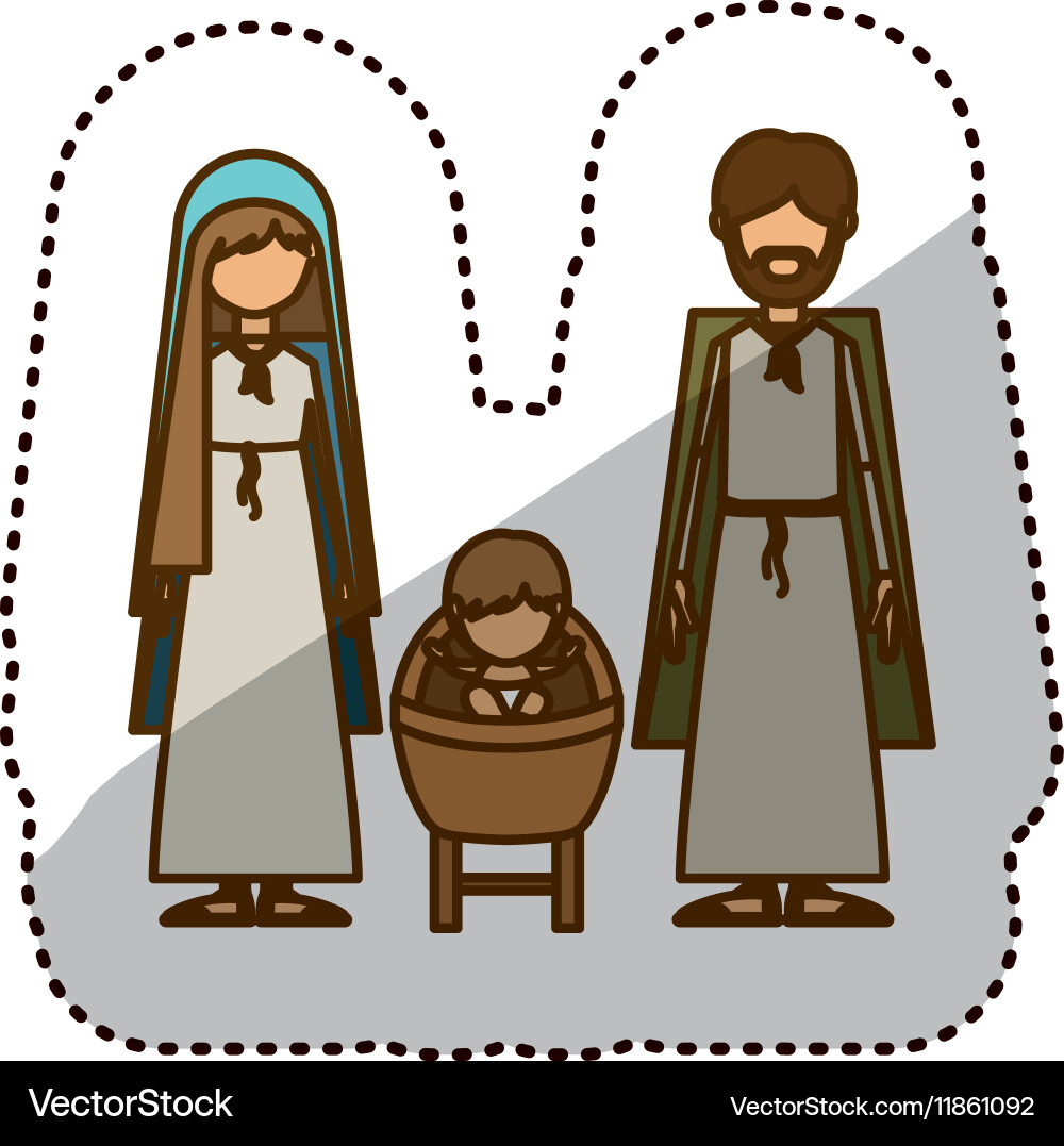 Isolated holy family design Royalty Free Vector Image