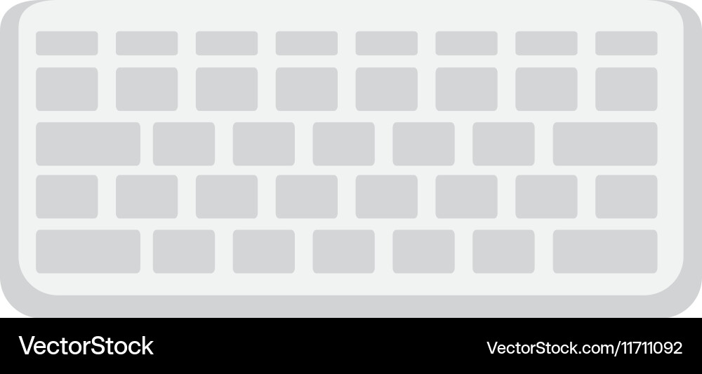 Keyboard computer isolated icon Royalty Free Vector Image