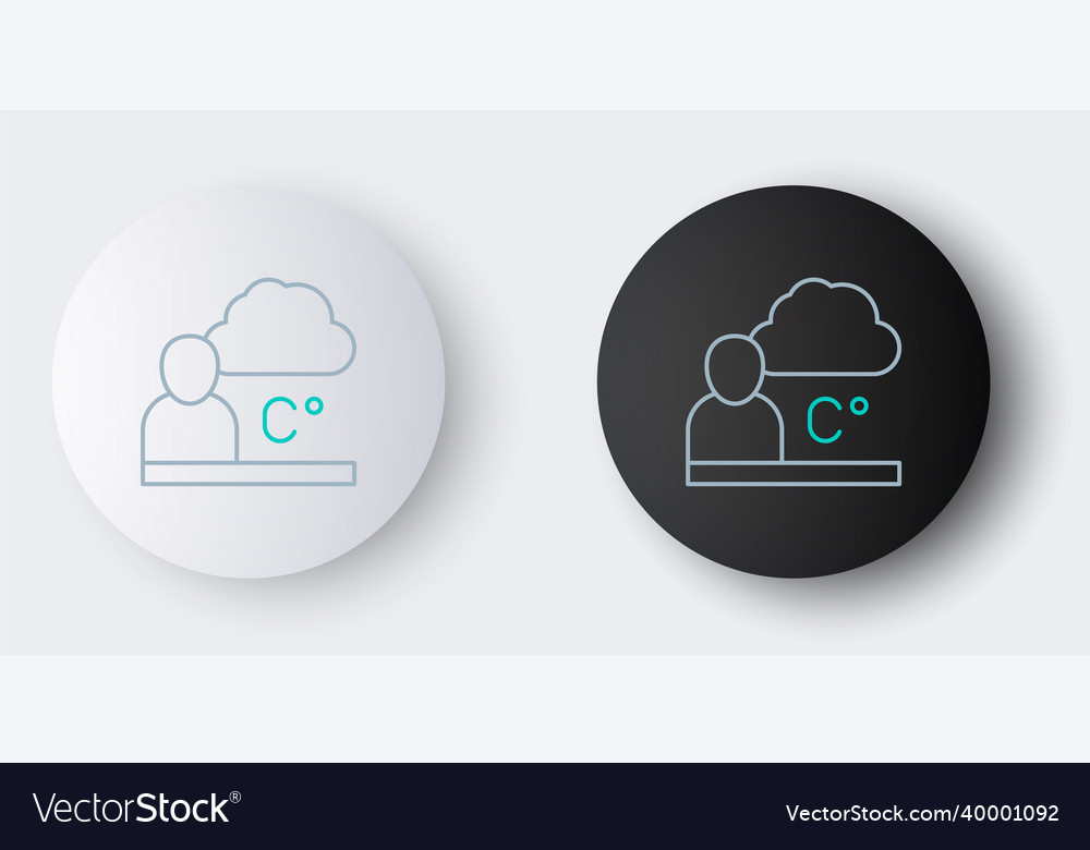 Line weather forecast icon isolated on grey Vector Image