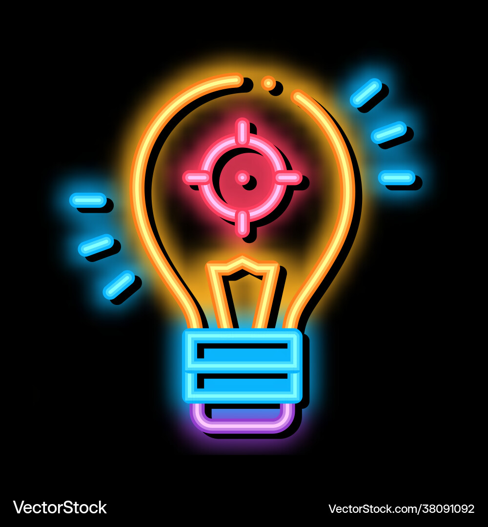 Natural savvy neon glow icon Royalty Free Vector Image