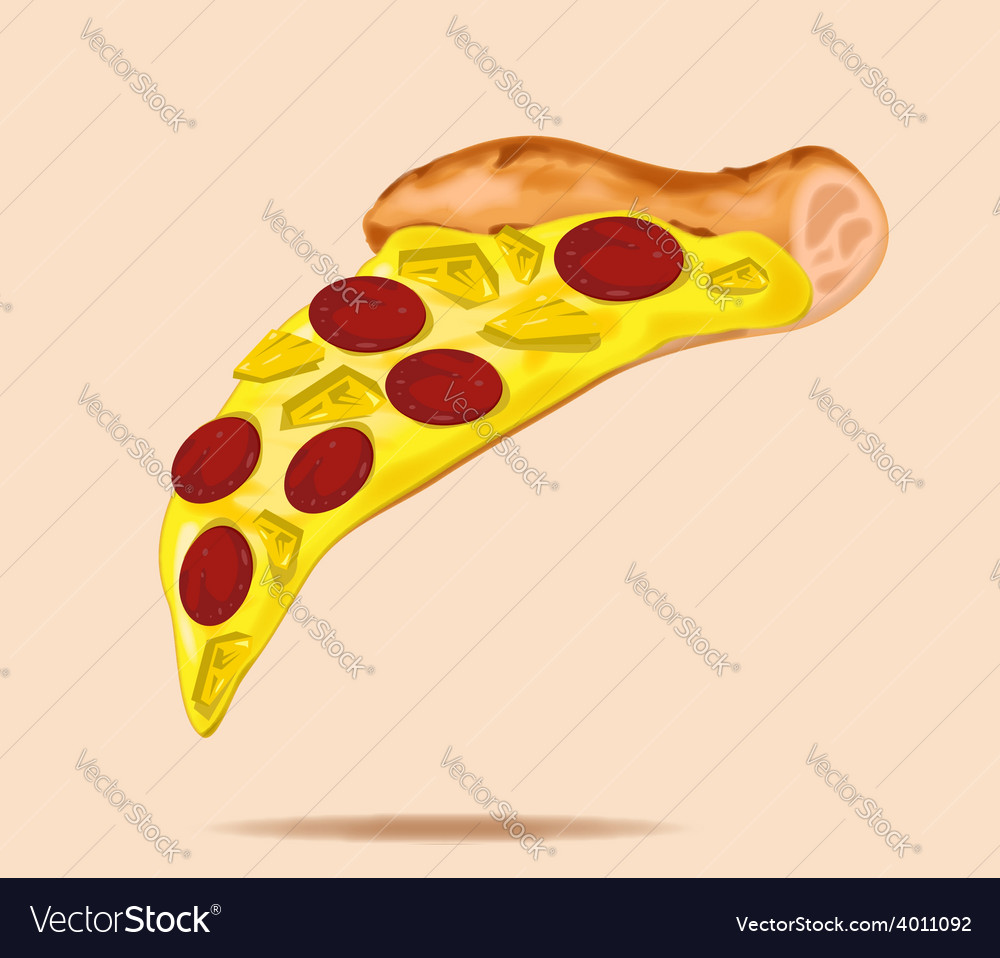 Pizza slice Royalty Free Vector Image - VectorStock
