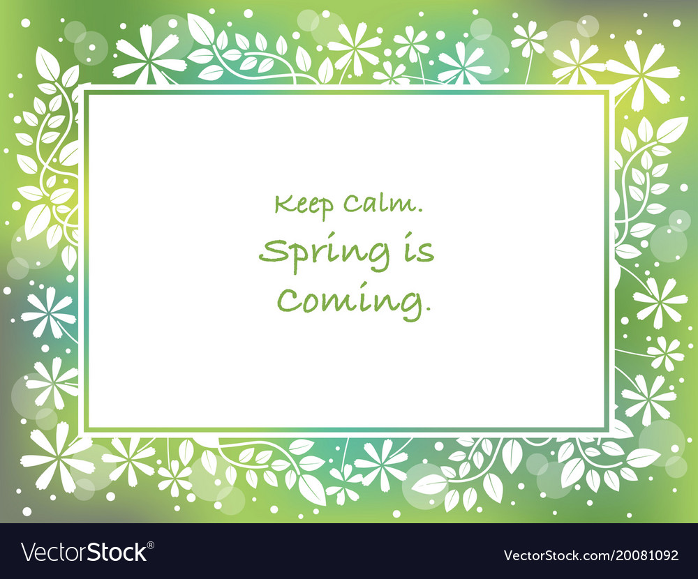 Rectangular abstract springtime frame Royalty Free Vector