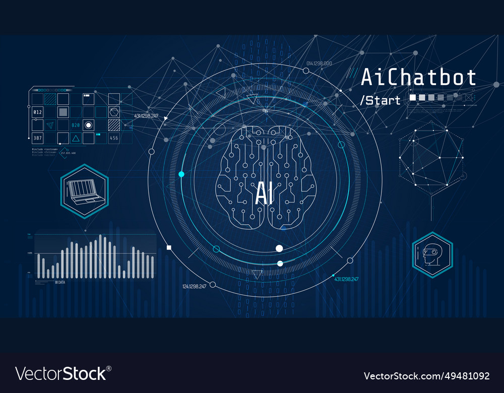 Technology brain and machine learning concept Vector Image