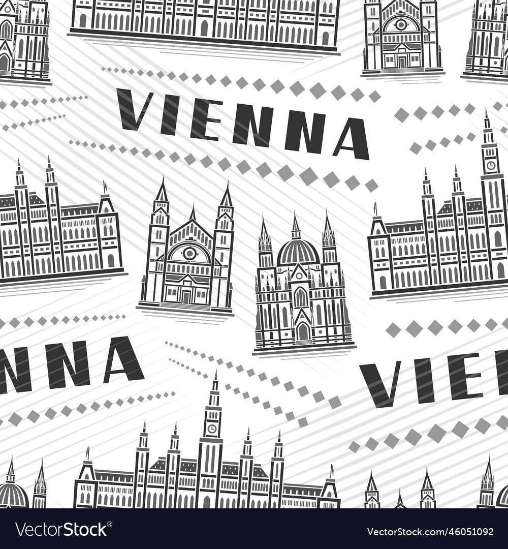 Vienna seamless pattern Royalty Free Vector Image