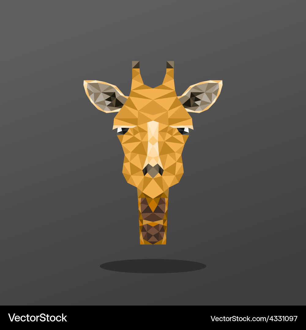 Animal portrait with polygonal geometric design Vector Image