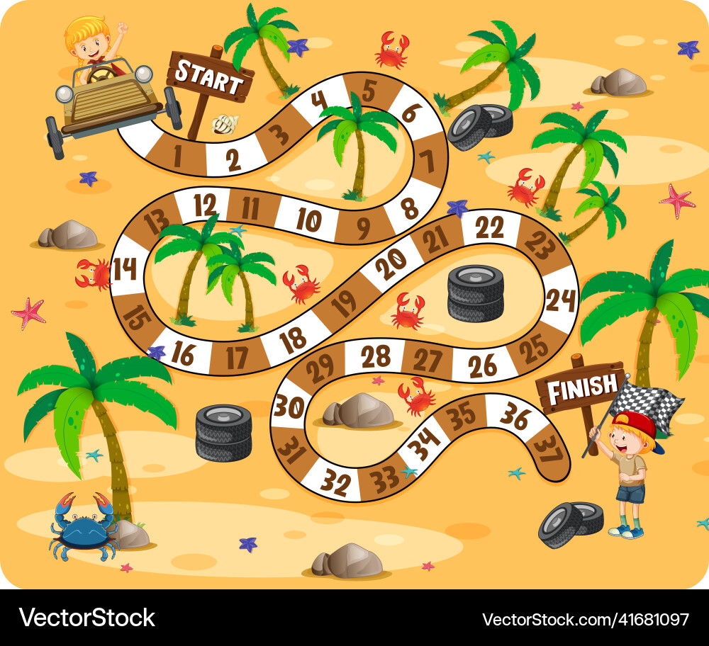 Counting numbers template for kindergarten kids Vector Image