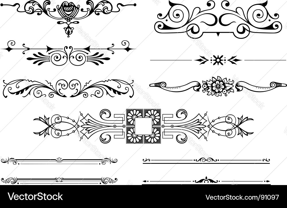 Decorative elements Royalty Free Vector Image - VectorStock