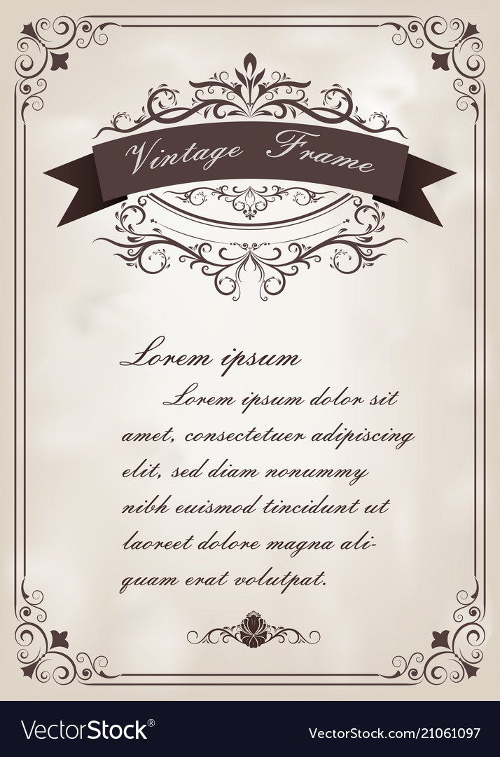 Decorative frame Royalty Free Vector Image - VectorStock