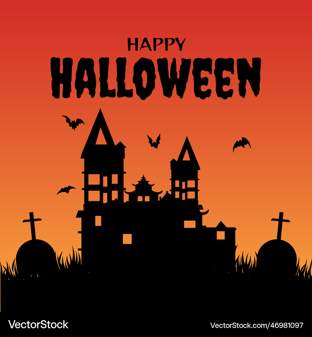Happy halloween banner design template Royalty Free Vector