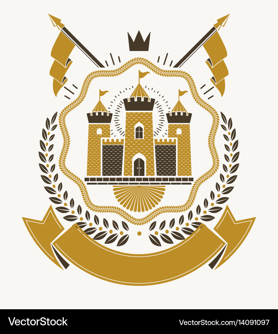 Heraldic sign element heraldry emblem insignia Vector Image