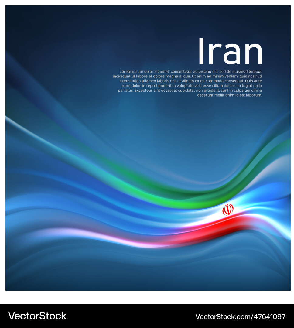 Iran flag background abstract iranian card Vector Image