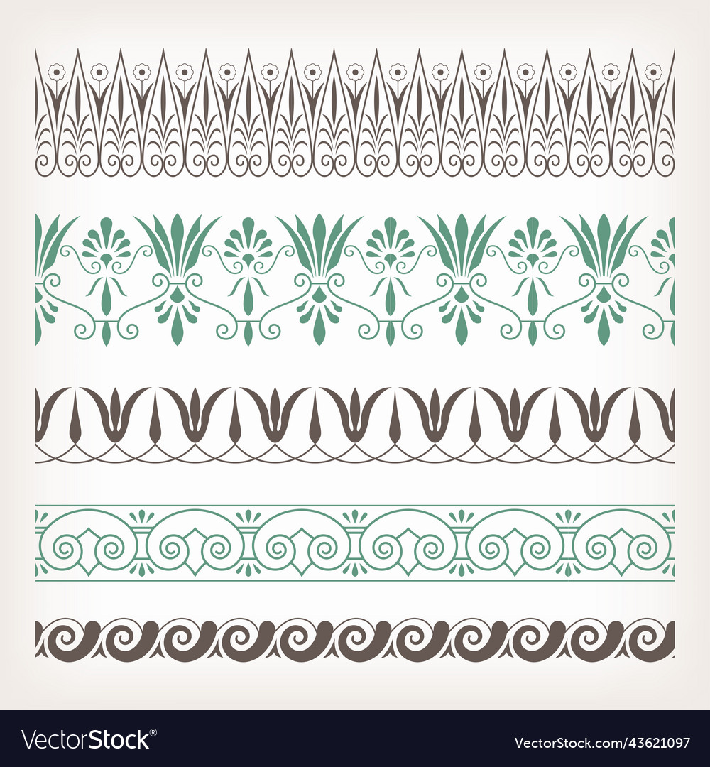 Seamless borders Royalty Free Vector Image - VectorStock