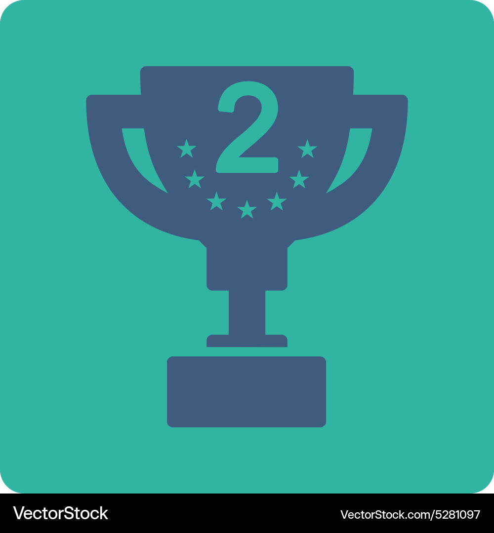 Second prize icon from award buttons overcolor set
