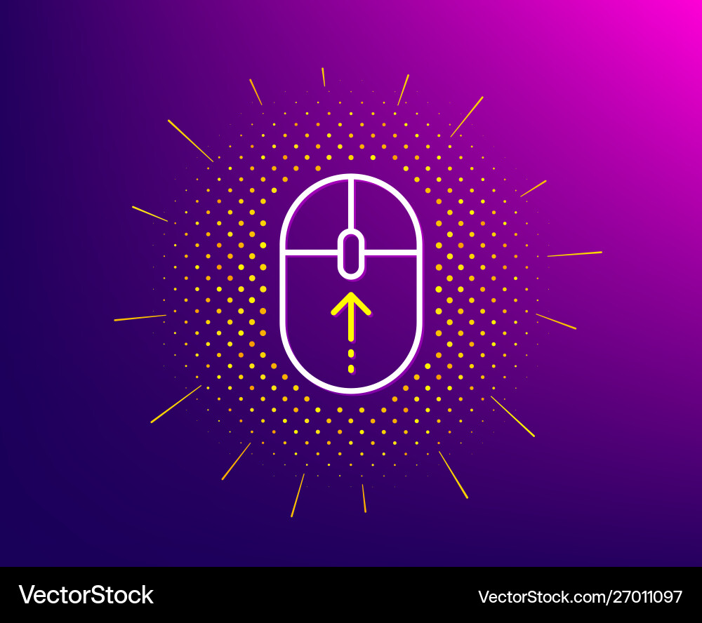 Swipe up mouse line icon scrolling arrow sign Vector Image