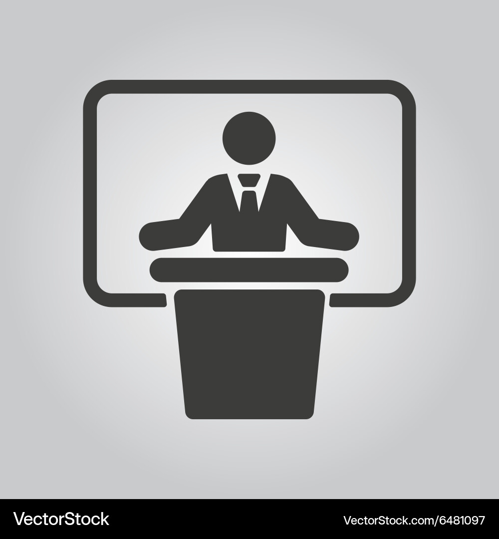 The speech icon speak and broadcaster orator Vector Image