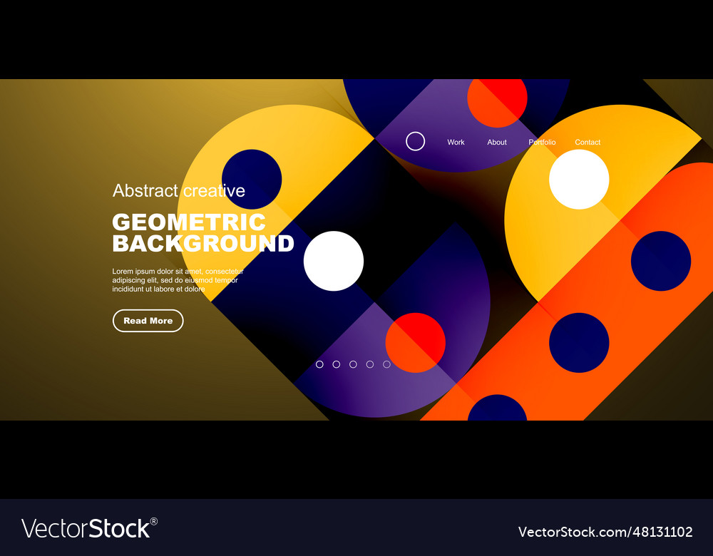 Abstract technology landing page background with Vector Image