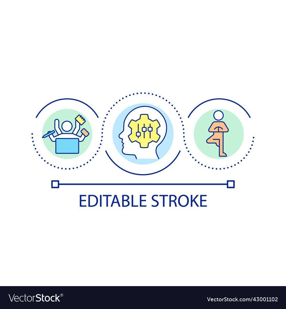 Dealing with multiple tasks loop concept icon Vector Image