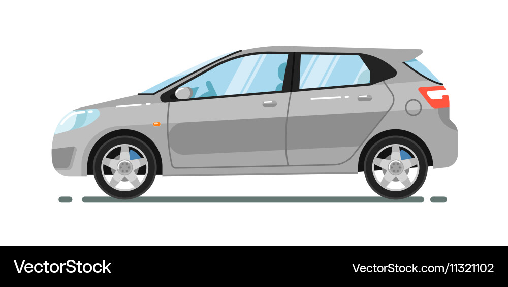 Hatchback citycar isolated on white background Vector Image